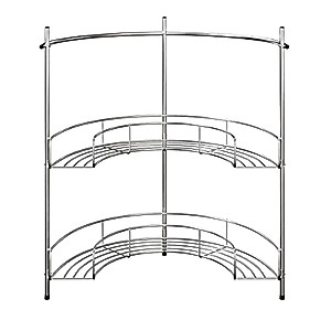Lavish Home Pedestal Sink Organizer – Compact Under The Sink Rack with 2 Storage Shelves and Towel Holder – Space Saving Bathroom Accessories