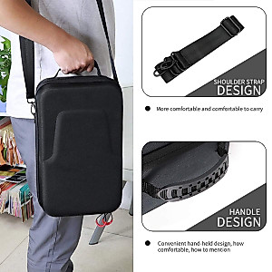 Winkeyes Travel Case for Oculus Quest All-in One VR Gaming Headset and Controllers Accessories Waterproof Shock-Proof Wear-Resistant Crush-Resistant Double Zipper Hand-Held Storage Bag Carrying Case