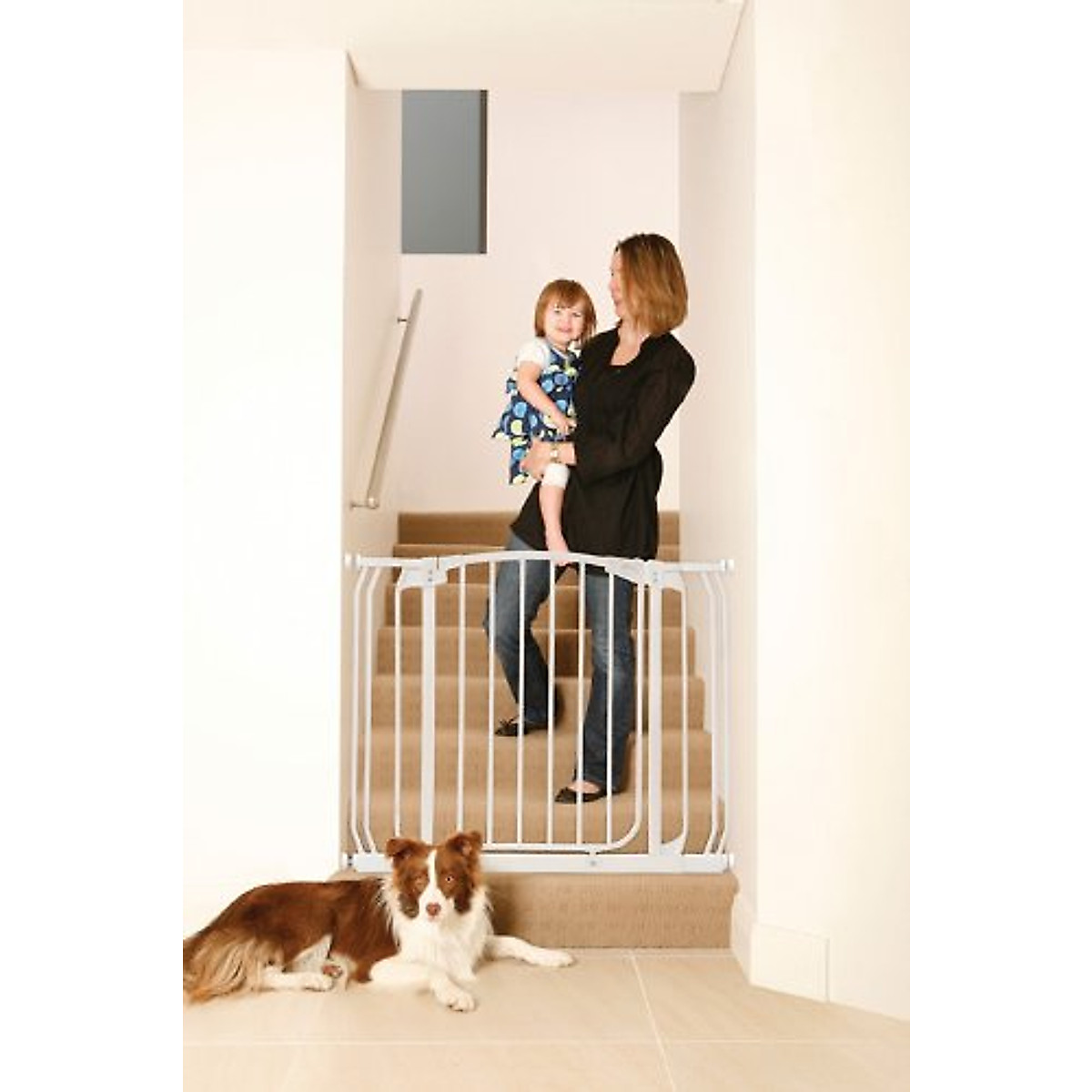 Dreambaby Chelsea Auto-Close Security Baby Safety Gate-with Extensions-White (Fits openings with 28-39 Inches wide)-Model L778W