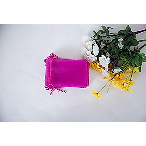 Xin 50pcs 5x7inch(about12.7x17.8cm）transparent drawstring organza bags, jewelry bags, wedding party Christmas gift bags, cosmetics gift bags (grey)