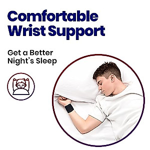 Wrist Wraps for Wrist Tendonitis - Wrist Support for Carpal Tunnel Pain Relief. Ganglion Cyst Wrist Brace or Carpal Tunnel Wrist Splint - 2 Wrist Wraps for Weightlifting Women Men Left & Right Hands