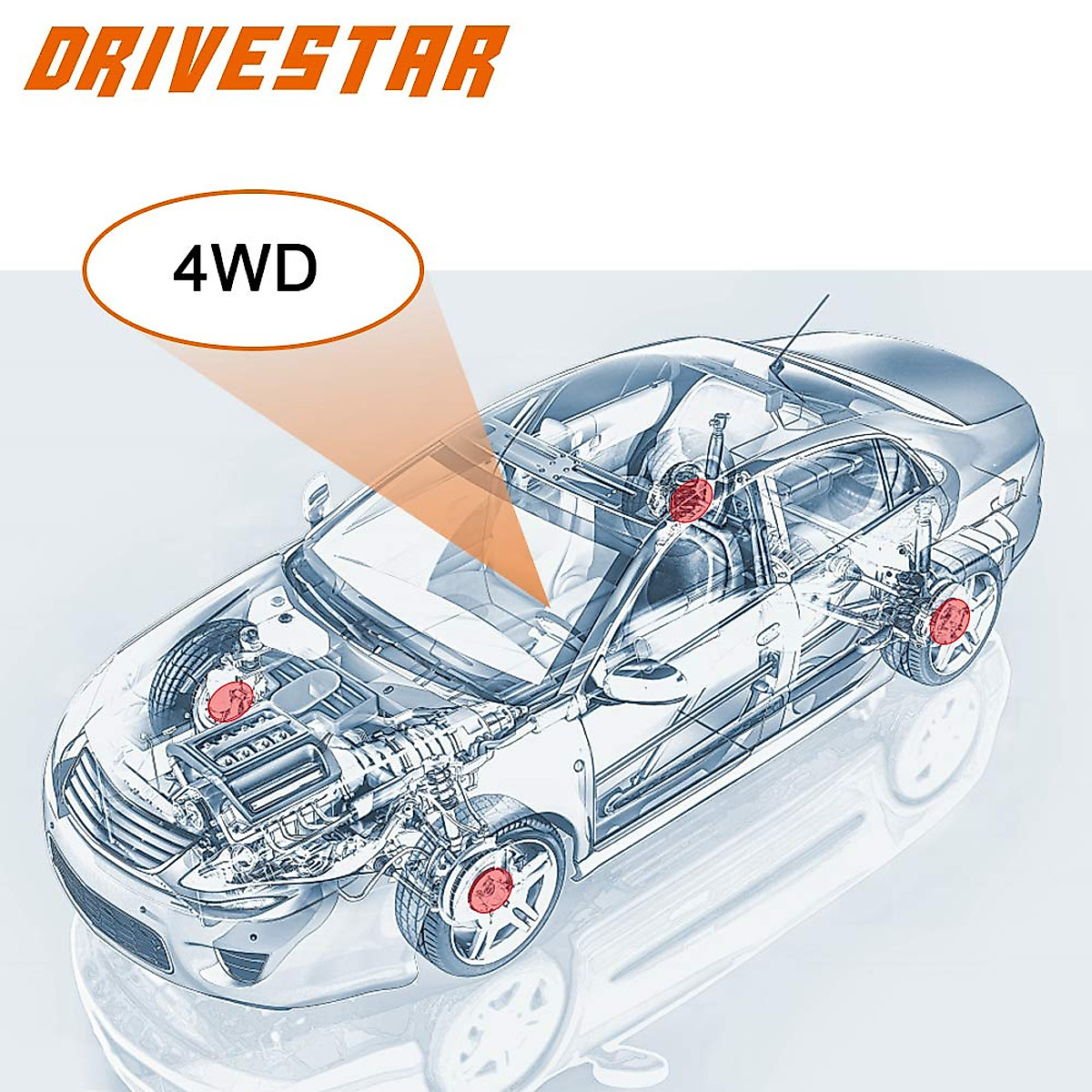 4WD Only Front Wheel Hubs and Bearing Assembly 4x4 AWD for Chevrolet 2002 03 04 05 06 Silverado/Suburban/Avalanche 1500 Tahoe GMC Sierra Savana Cadillac Escalade 6 Lugs w/ABS