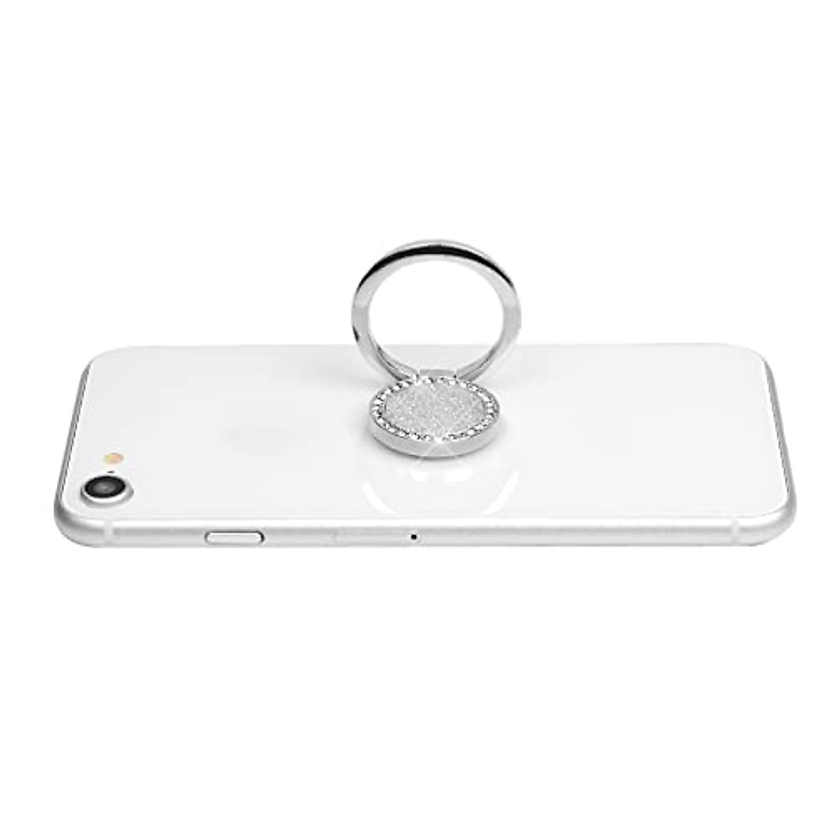 Mavis's Diary Bling Cell Phone Ring Stand Holder, Universal 360 Rotation Metal Buckle Tablet Finger Grip Kickstand Compatible with iPhone Galaxy LG Google Moto All Smartphones(Silver)