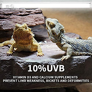 LUCKY HERP 24inch 18W T8 UVB 10.0 Reptile Light, UVA UVB Bulb, Fluorescent Lamp for Reptiles Amphibian