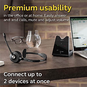 Jabra Engage 65 Wireless Headset, Mono – Telephone Headset with Industry-Leading Wireless Performance, Advanced Noise-Cancelling Microphone, Call Center Headset with All Day Battery Life