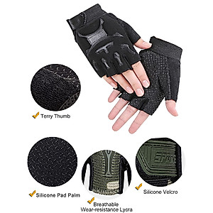 Kids Road Bike Gloves Half Finger MTB Cycling Gloves Roller Skating Mitten Breathable Anti Slip Shock Absorbing Workout Gloves Short Sports Gloves Fingerless Riding Fishing Golf Gloves for Boys Girls