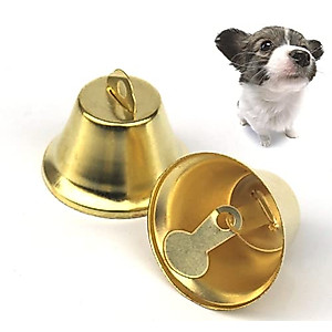 HLLMX 16 PCS Gold Liberty Jingle Bells 38mm/1.5inch Shiny Bells Liberty Bells for Craft Making Wind Chimes and Animal Collar