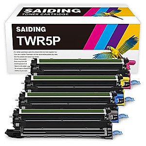 SAIDING TWR5P Remanufactured Imaging Drum Cartridge Compatible for Dell 331-8434 S3840 S3845 for S3840cdn S3845cdn C2660dn C3760n C3760dn C3765dnf C2665dnf MFP Color Smart MFP S3845cdn Printer(4 Pack)