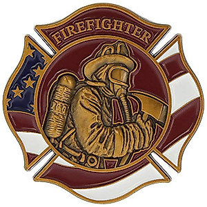 Firefighter Patriotic Challenge Thank You Coin Deluxe