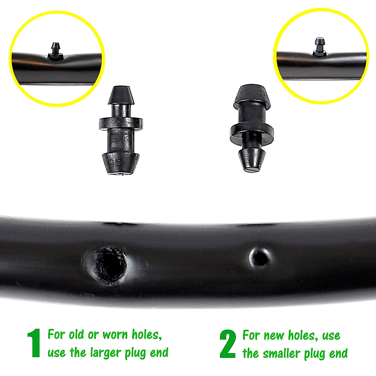 Drip Irrigation Plugs (50 pcs) and Hole Punch Tool (1 pcs): Goof Plugs for Hose or Tubing End Caps - Puncture to Insert Fittings and Parts