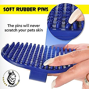 Dog Grooming Brush - Dog Bath Brush - Cat Grooming Brush - Dog Washing Brush - Rubber Dog Brush - Dog Hair Brush - Dog Shedding Brush - Pet Shampoo Brush for Dogs and Cats with Short or Long Hair