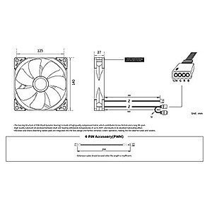 Scythe Kaze Flex 140mm RGB LED Fan, PWM 300-1800RPM, No Controller Included, Single Pack