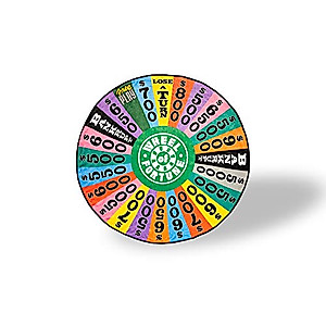 Wheel of Fortune Spin Wheel Soft Fleece Round Throw Blanket | Wheel of Fortune Gift Game Wheel Themed Warm Fleece Blankets | Measures Large 59 Inches in Diameter