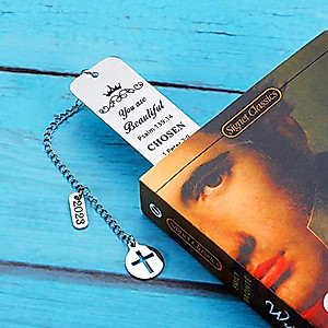 Christian Bookmark Gifts for Women Inspirational Religious Baptism Gifts for Friends Girls Daughter Book Lovers Birthday Christmas Bible Verse Gift for Sister Church Bulk Gifts Stocking Stuffers