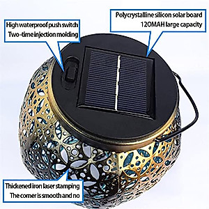 JIXAW Solar Lights Outdoor Garden Decor, Large Hanging Lantern Waterproof Watering Can Landscape Lights Outside Decorations for Yard Front Porch Patio Backyard Gardening Gift,Multicolour