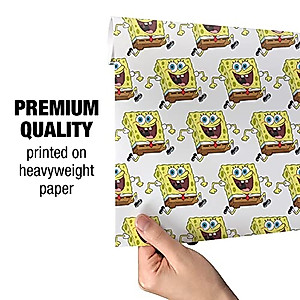 GRAPHICS & MORE Running Spongebob Gift Wrap Wrapping Paper Rolls