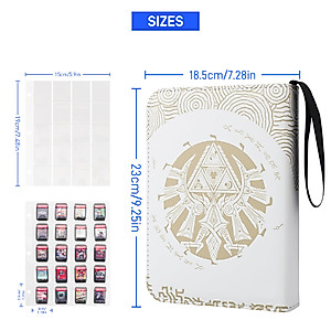 RHOTALL 300 Pockets Cards Binder Holder Compatible with Tears of the Kingdom Mini Cards, with Animal Crossing Mini Cards, Trading Album Display Holder for Amiibo Cards, Game Cards, SD Cards