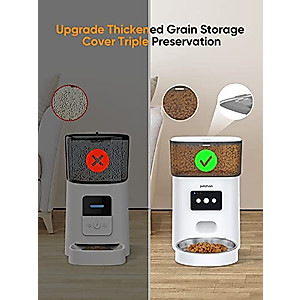 Petchain Automatic Cat Feeder, 4L WiFi Pet Food Dispenser for Cats and Dogs APP Control Auto Pet Feeder Up to 20 Portions15 Meals per Day, Low Food Alarm and 10s Voice Recorder for Pet
