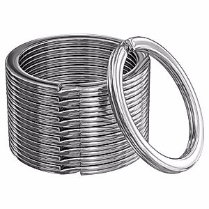 Key Rings Flat Split Keychain Bulk Heavy Duty Strong Keyring for Car Home Large Metal Dog Ring Tag Lanyards School Office DIY