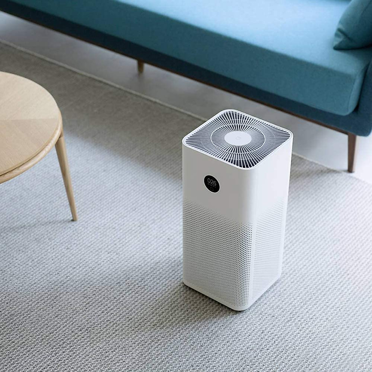 Mi Air Purifier 3H, 3-Layer Integrated 360° cylindrical HEPA filter Removes 99.97% of Pollutants, Delivers 6330 liters of purified air per minute, APP & Voice Control, Whisper Quiet, Only 0.9KW/day