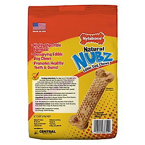 Nylabone Nubz Budz Natural Long Lasting Edible Dog Chews 20 Count Small - Up to 30 lbs.