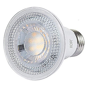 KOR (Pack of 6) LED PAR20 Light Bulbs, 8W (Replaces 50W 50PAR20), 3000K Soft White, E26 Base, Dimmable, Waterproof Indoor/Outdoor Use, UL & Energy Star