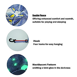 neolun Rabbit Bunny Bed Guinea Pig Bed Noctilucent Mats Plush Bunny Pad Mats Small Animal Dog Cat Bed Dog Crate Kennel Pad Mat Hamster Cozy Dog Bed Mat for Small Animal(Blue)