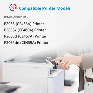 05X High-Yield Black Toner Cartridge CE505X 4-Pack with Chip Replacement for HP 05X CE505X Toner 05A CE505A Compatible with P2055 (CE456A), P2055x (CE460A), P2055d (CE457A), P2055dn (CE459A) Printer