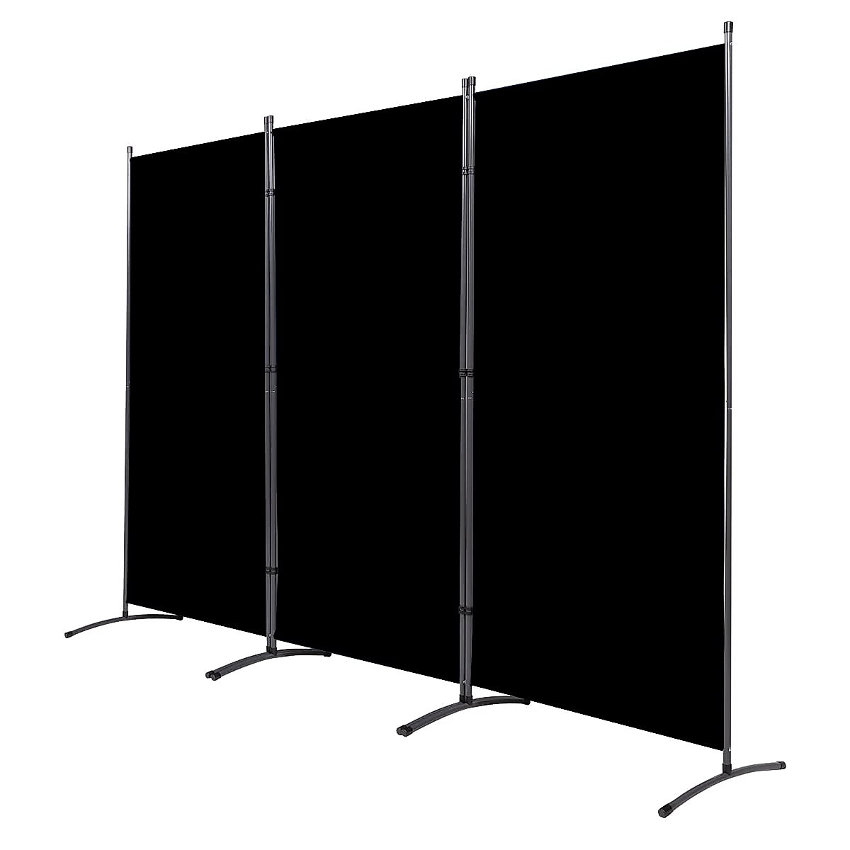 JVVMNJLK Indoor Room Divider, Portable Office Divider, Room Divider Wall Screen 3 Panel, Folding Partition Privacy Screen Walls Dividers for Room Separator 102" W x 71.3" H,Black