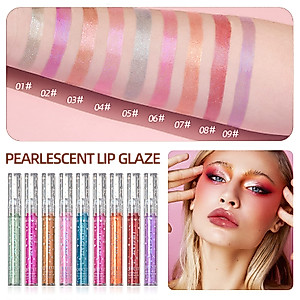 Aseawave Girls Lip Gloss, Shimmery Lip Glosses for Girls Teens & Women, | Syrupy gloss| Glossy Finish| Long-lasting| Moisturizing| Highlighting| Natural-beauty | Lip Glow Set