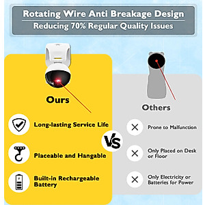 Goopow Interactive Laser Pointer Cat Toys for Indoor Cats,Cat Laser Toy Automatic for Bored Indoor Adult Cats/Kittens/Dogs,USB Rechargeable,3 Speed Modes(Gray)