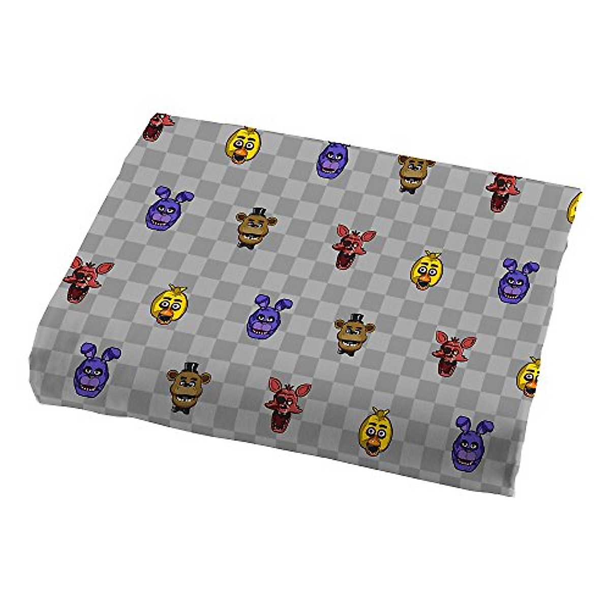 Scott Games Five Nights at Freddy's Pizza Security Full Sheet Set, Twin, Blue