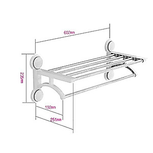 LIRUXUN Towel Rack Towel Bar with Hook Angle Hand Towel Rack, Metal Towel Bar, Wall-Mounted Towel Holder Organizer Towel Shelf，for Bathroom Kitchen