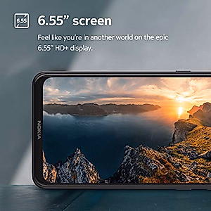 Nokia 5.3 | Android 10 | Unlocked Smartphone | 2-Day Battery | Single SIM | 4/64GB | 6.55-Inch Screen | 13MP Quad Camera | Charcoal
