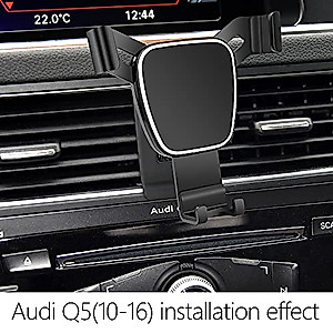 LUNQIN Car Phone Holder for 2008-2016 Audi Q5, 2014-2017 Audi SQ5 Auto Accessories Navigation Bracket Interior Decoration Mobile Cell Phone Mount