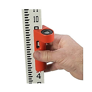 AdirPro Aluminum Grade Rod Level, Adjustable Laser Level Tool With 40-Minute Sensitivity (Orange)