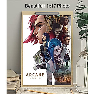Christ-EZ Anime cartoon Arcane League of Legends Movie Poster Cool Wall Decor Art Print posters for room aesthetic - Matte Poster Frameless Gift 11 x 17 inch(28cm x 43cm)