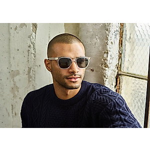 TOMS Fitzpatrick Wayfarer Sunglasses, Vintage Crystal/Bottle Green, 52-19-151