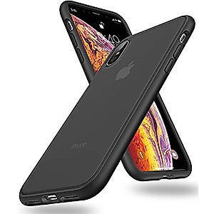 Humixx Shockproof Series iPhone X Case/iPhone Xs Case, [Military Grade Drop Tested] [Upgrading Material] Translucent Matte Case with Soft Edge, Heavy Duty Protective Case, 5.8 Inch Black