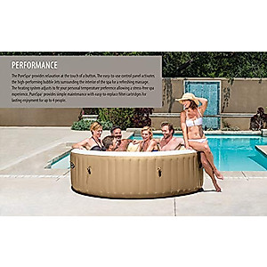 INTEX 28427E PureSpa Bubble Massage, Inflatable Spa Set, Tan, 6-Person