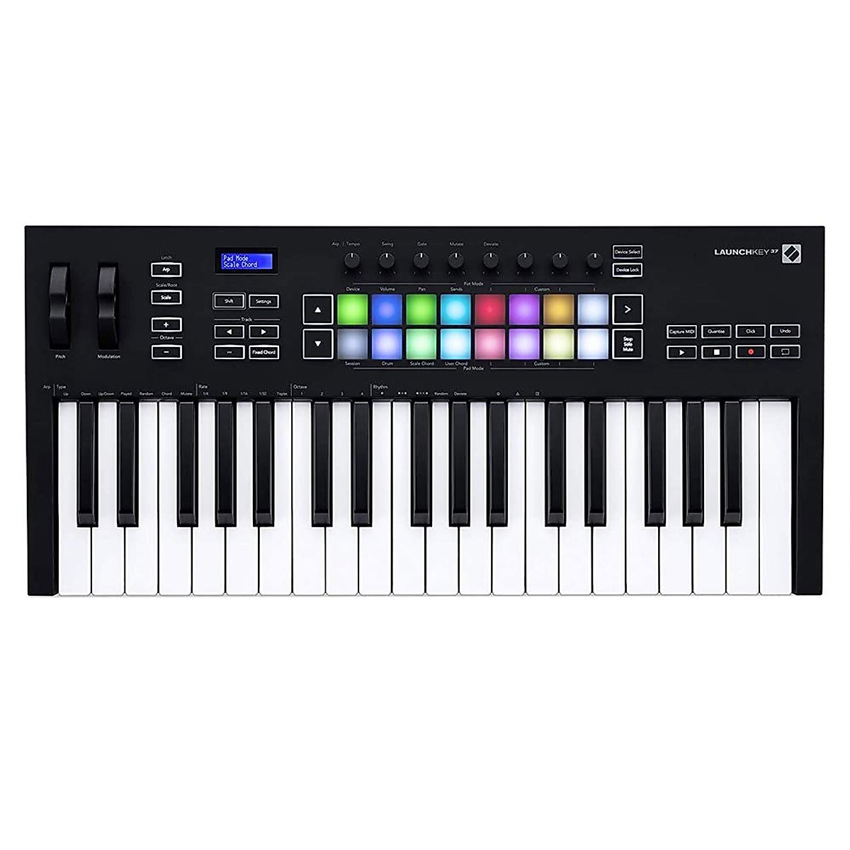 Novation AMS-LAUNCHKEY-37-MK3 Launchkey 37 MK3 MIDI Keyboard Controller for Ableton Live Bundle with 1 YR CPS Enhanced Protection Pack