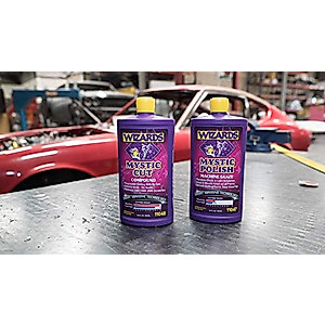 Wizards Mystic Polish Machine Glaze - Cutting Compound and Polish with Smart Abrasive Technology - Professional Car Scratch Remover - Water-Based Polishing Compound for Car Detailing Kit - 32 oz