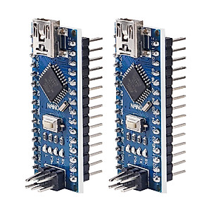 Diitao 2pcs for Nano V3.0 Module,5V 16MHz ATmega328P CH340G Chip Microcontroller Development Board for Arduino (with USB Cable)