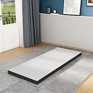 PIKAQTOP Tri-Fold Memory Foam Mattress Topper - Portable 3 Inch Queen Size Folding Mattress for Camping, Guest, and Floor RV - Washable Cover, Non-Slip Bottom - CertiPUR-US Certified