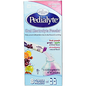 Pedialyte Oral Electrolyte Maintenance Powder Variety Pack - 8-0.3oz Packets/Net Wt 2.4oz