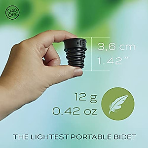 CuloClean Portable Bidet for Toilet, Travel, or Camping. Compatible with every Bottle. Discreet, Ecological, Mini, Elderly, Sprayer, Bio, Personal, Handheld, Backcountry Bidet (CuloClean, 1pcs Black)