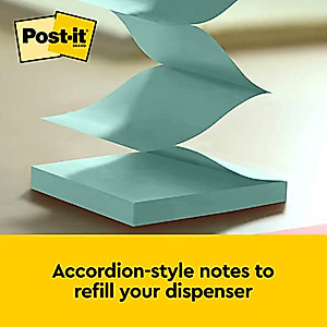 Post-it Pop-up Notes, 3x3 in, 12 Pads, America's #1 Favorite Sticky Notes, Beachside Café Collection, Pastel Colors, Recyclable (R330-12AP)