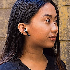 AirPod Skins Protective Wraps | Easy Install | Customize and Protect | Free Lifetime Replacements | Max Coverage | Compatible with Apple AirPods Accessories (Matte Black)