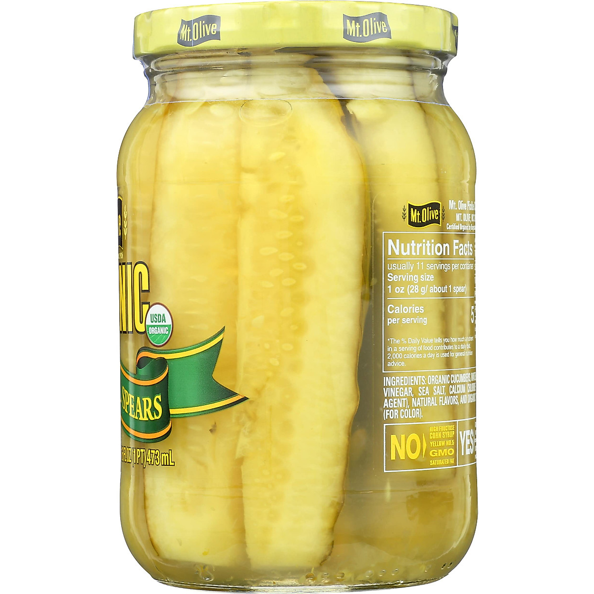 MOUNT OLIVE Organic Dill Spears, 16 FZ