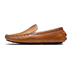 Bruno Marc Men's Tan Driving Moccasins Penny Loafers Slip on Loafer Shoes Size 9.5 BM-Pepe-2
